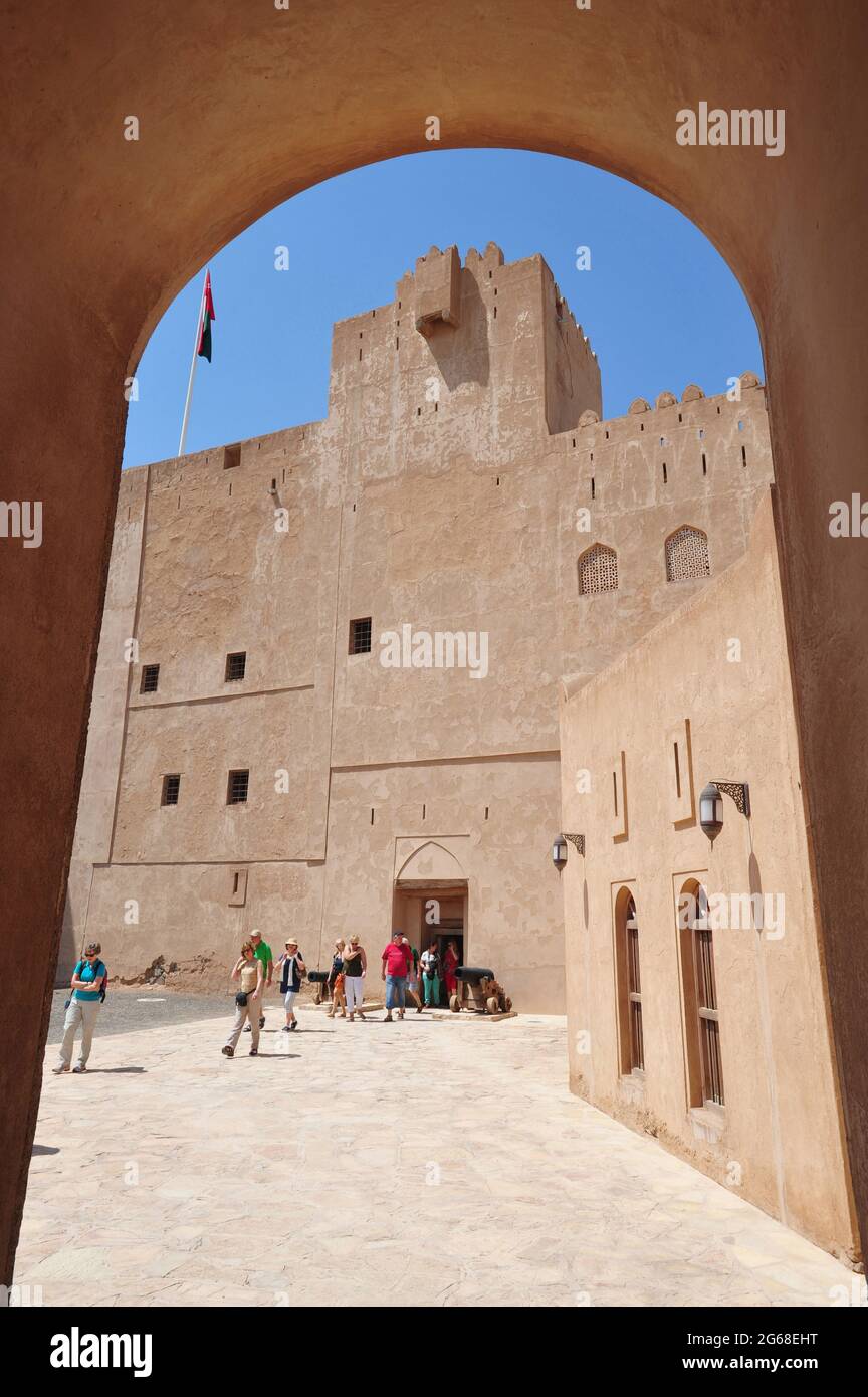 OMAN. HAJAR MOUNTAINS. JABREEN. THE CASTLE OF JABREEN HAS BEEN BUILT IN ...