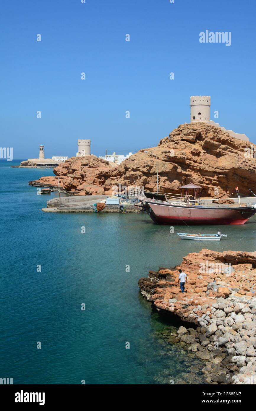 OMAN. THE COAST. SUR. BEFORE, THE HARBOUR OF SUR AND ITS SHIPYARDS WERE ...