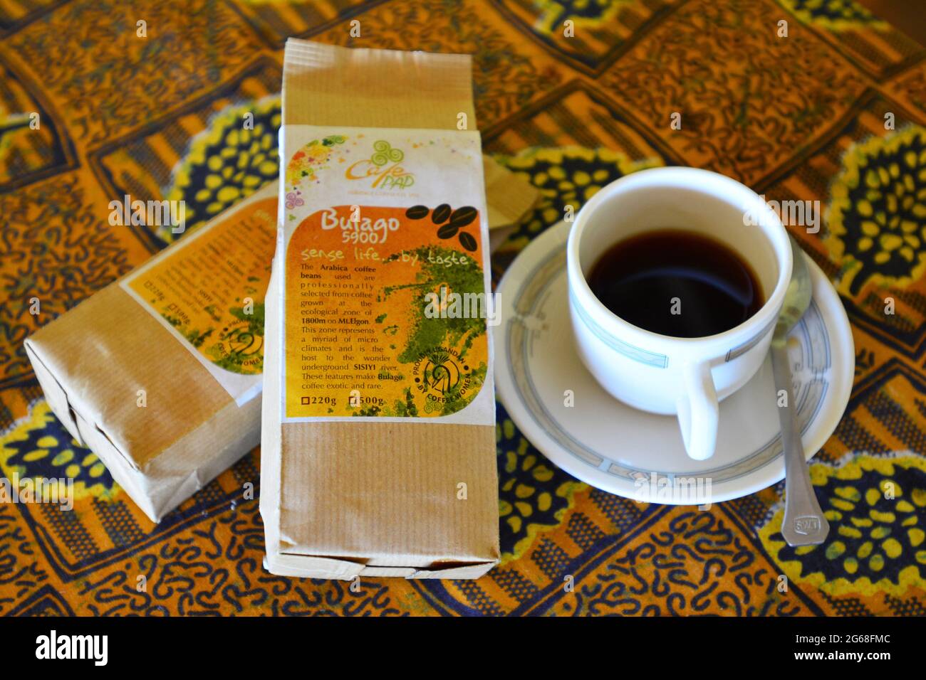 UGANDA. THE UGANDESE COFFEE IS KNOWN FOR ITS FLAVORS AND AROMAS Stock ...