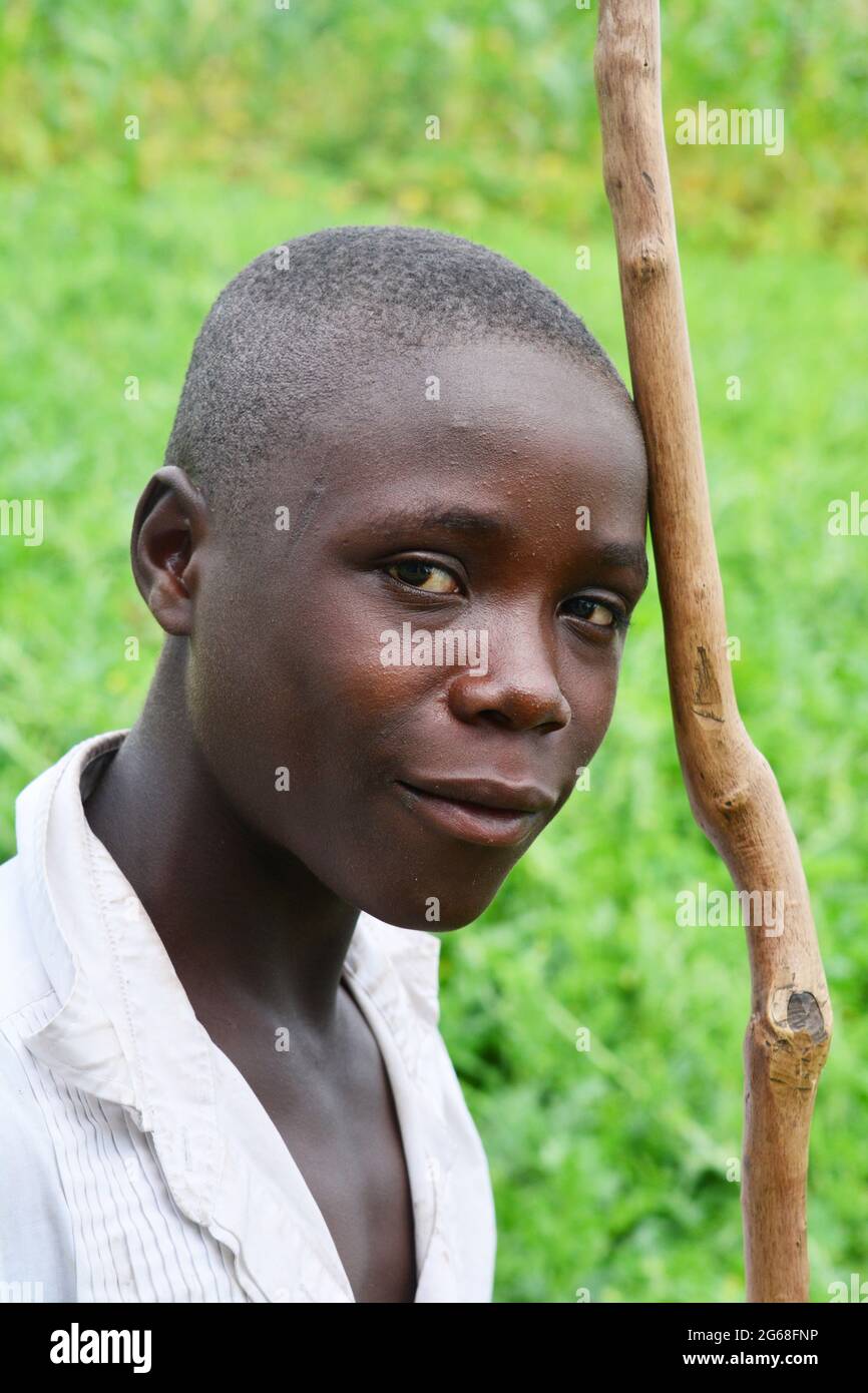 UGANDA. PORTRAIT OF A YOUNG MAN Stock Photo - Alamy