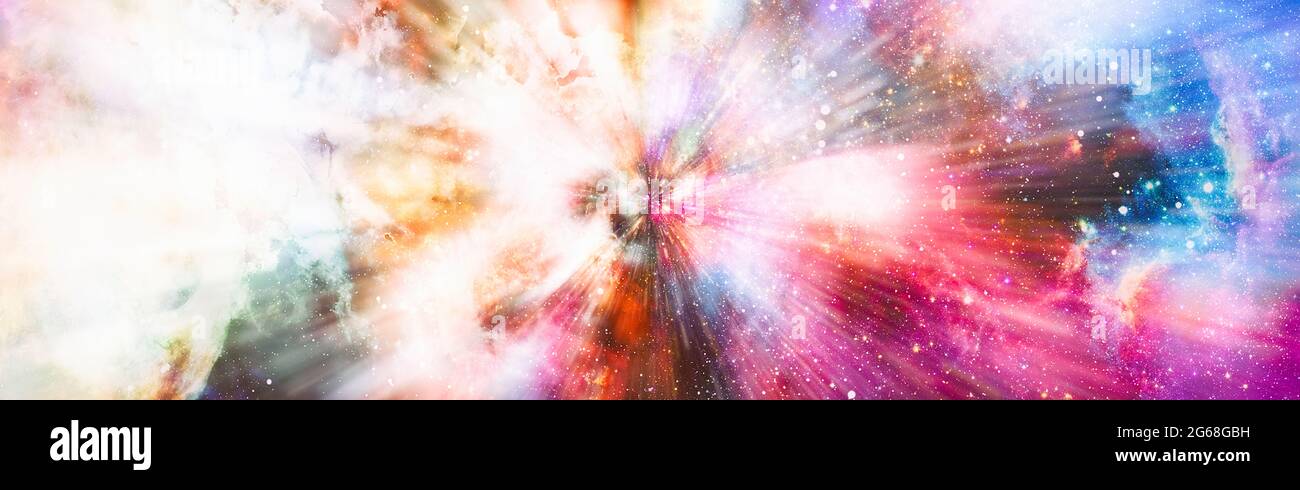 Panorama view warp space , Abstract of warp or hyperspace motion star ...