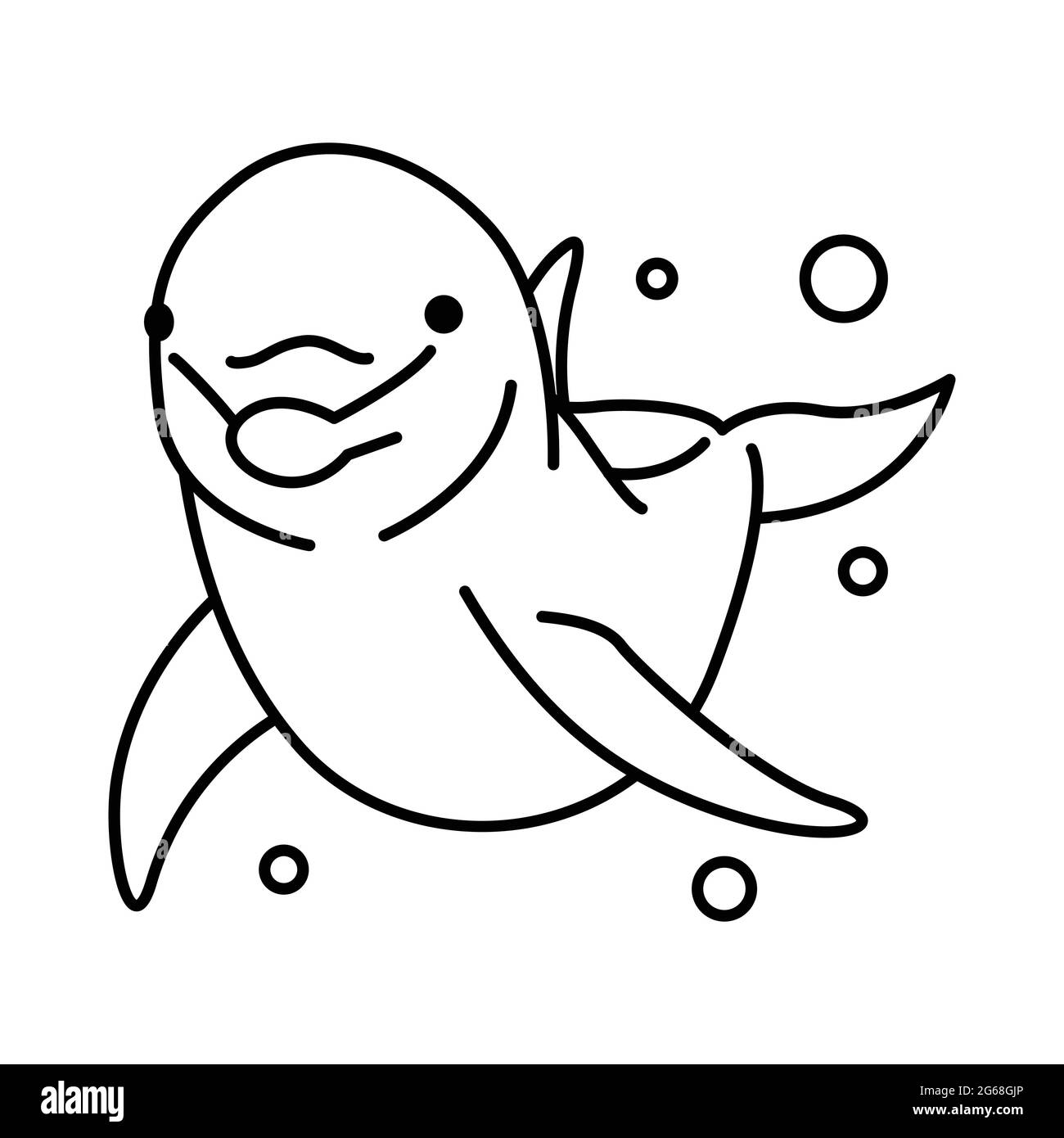 Dolphin line drawing hi-res stock photography and images - Alamy