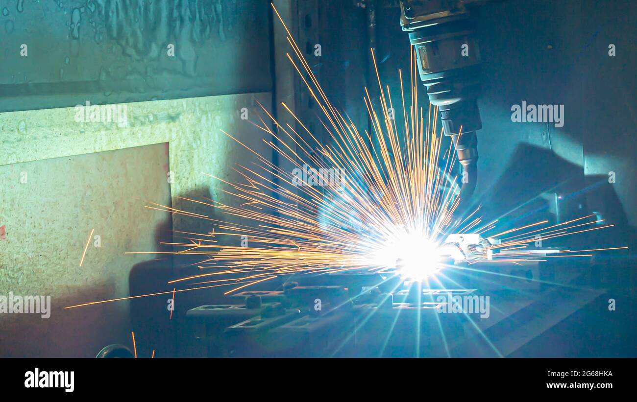 welding machine in factory, front view Stock Photo - Alamy