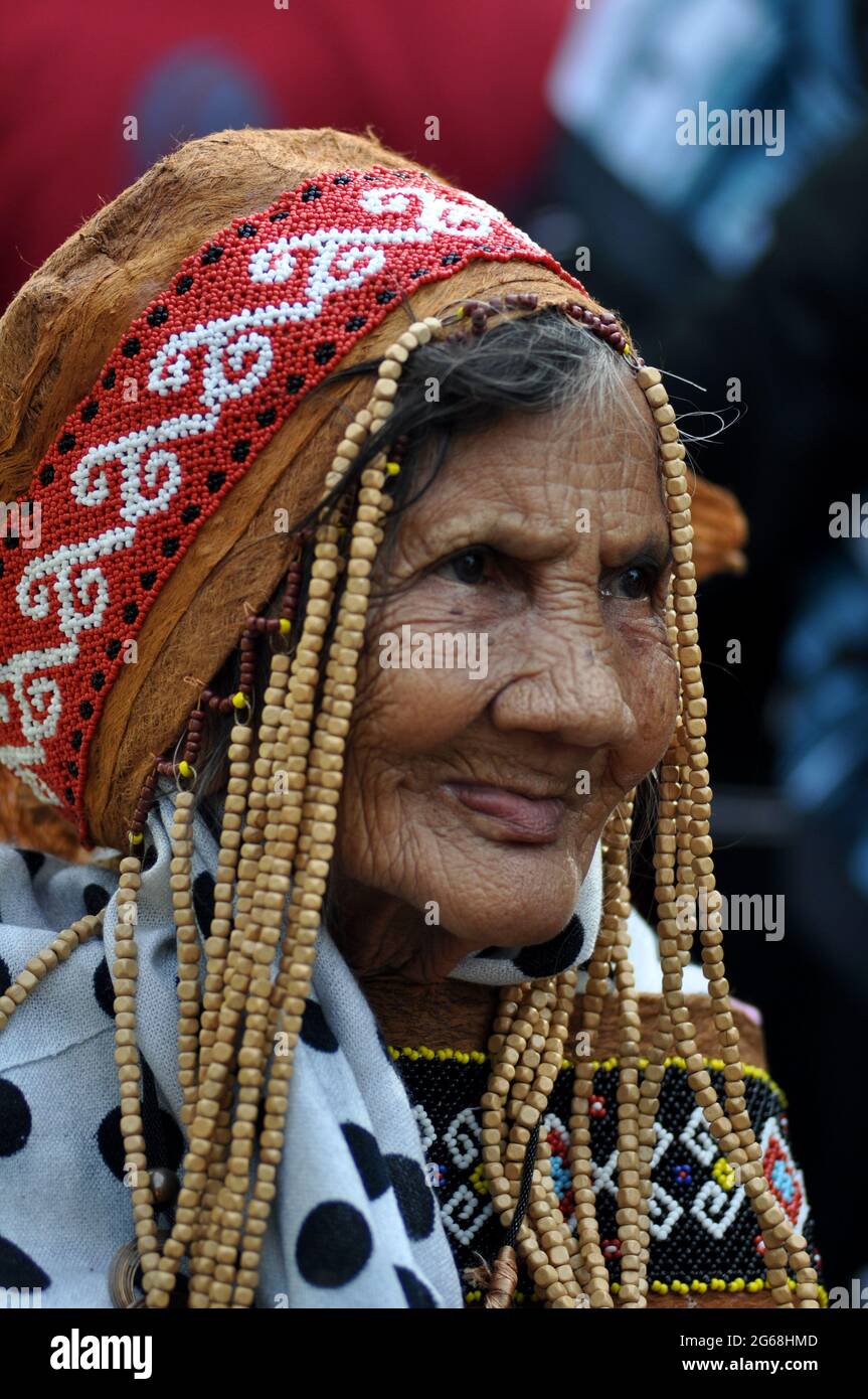 Jakarta, Indonesia - July 1, 2018: Indung Sabik, she is 128 years old ...