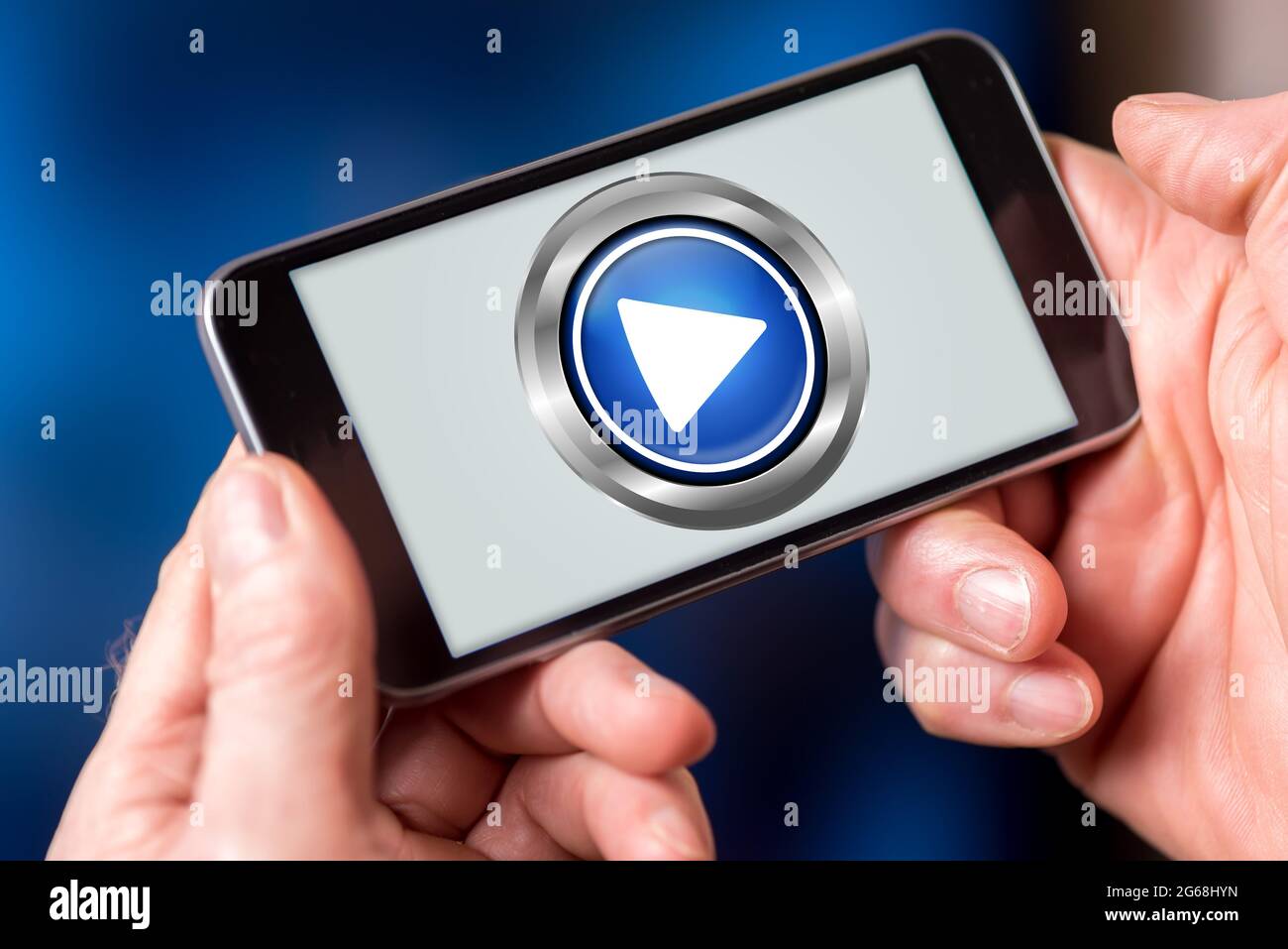 Smartphone screen displaying a play concept Stock Photo - Alamy