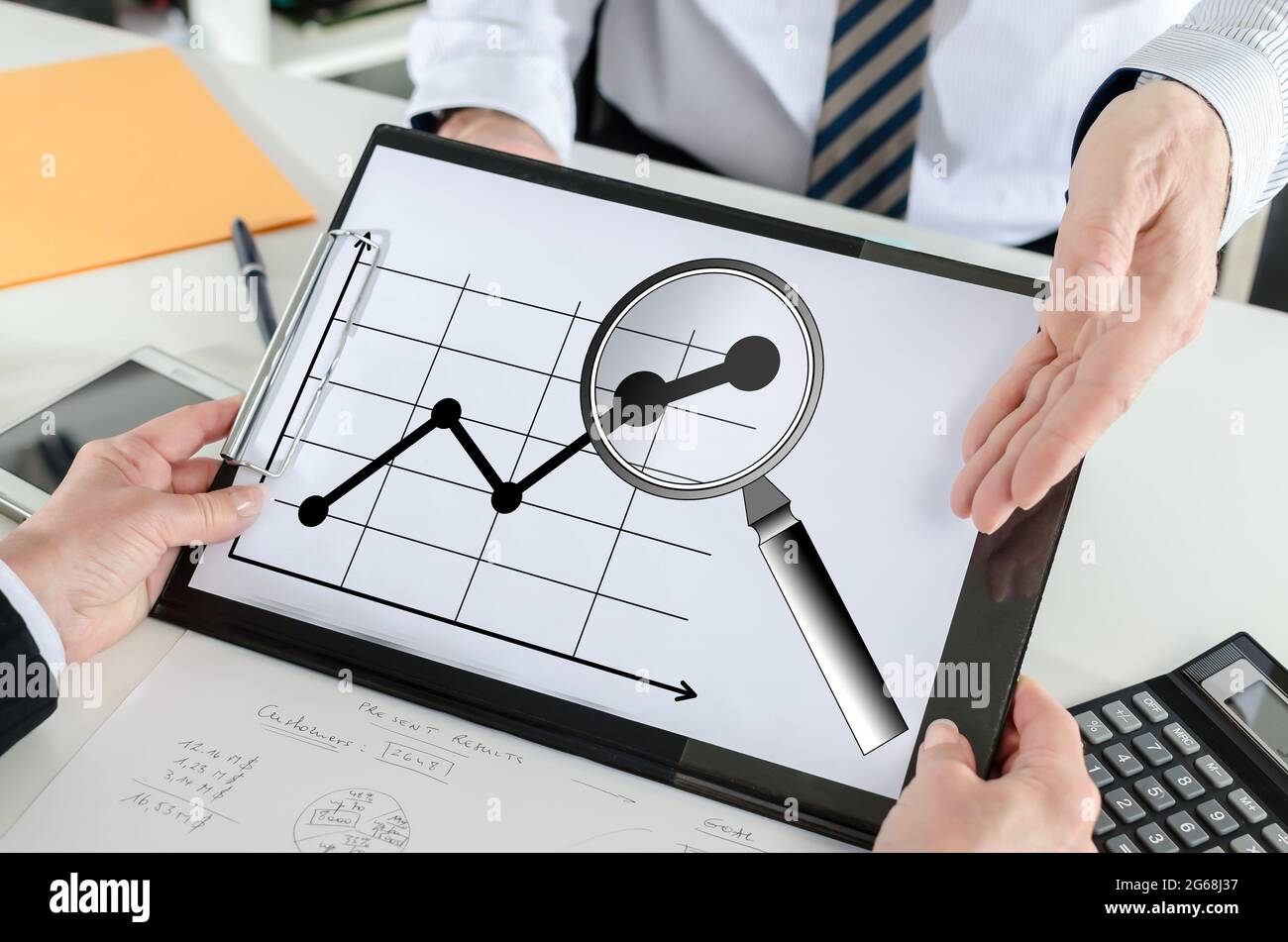 Business analysis concept shown by a businessman Stock Photo - Alamy
