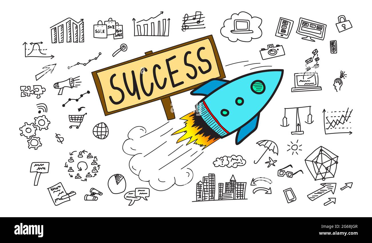 Illustration of a business success concept Stock Photo - Alamy