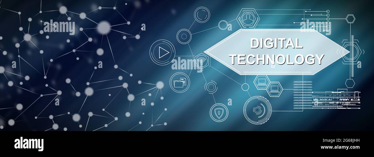 Illustration of a digital technology concept Stock Photo - Alamy