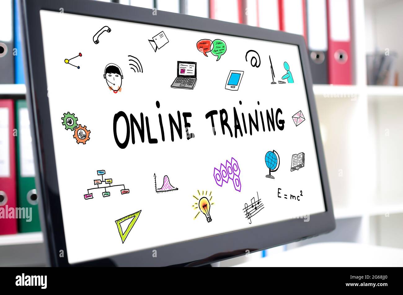 Online training concept shown on a computer screen Stock Photo - Alamy