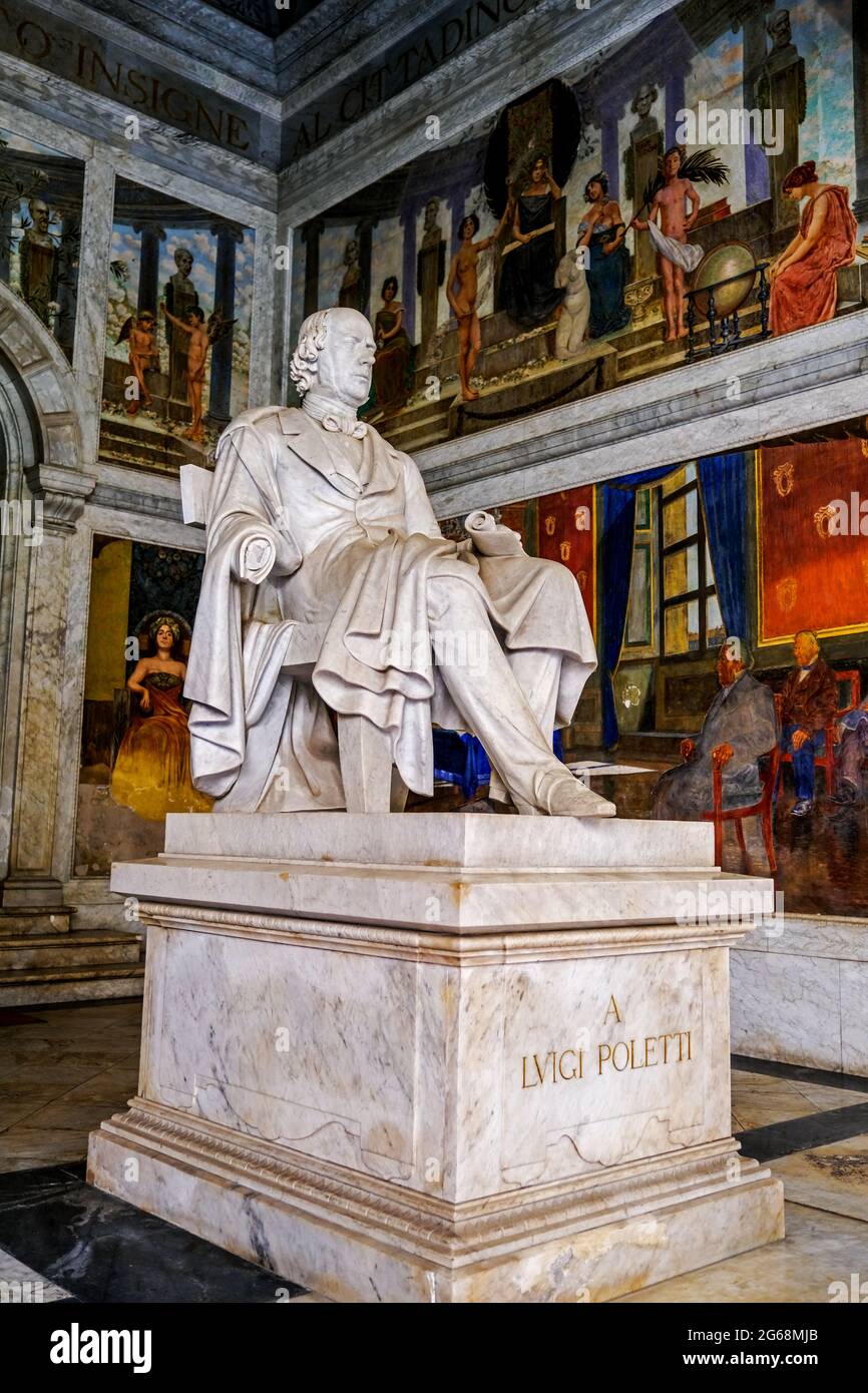 Statue luigi poletti palazo dei musei marble modena italy palace hi-res ...