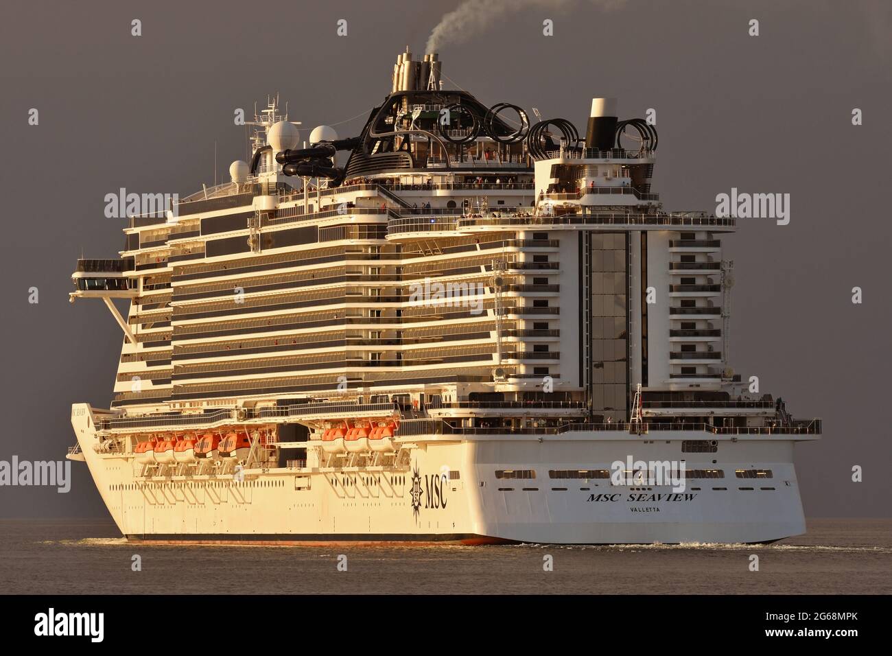 MSC Seaview strts ist first baltic cruise from port of Kiel in 2021 ...