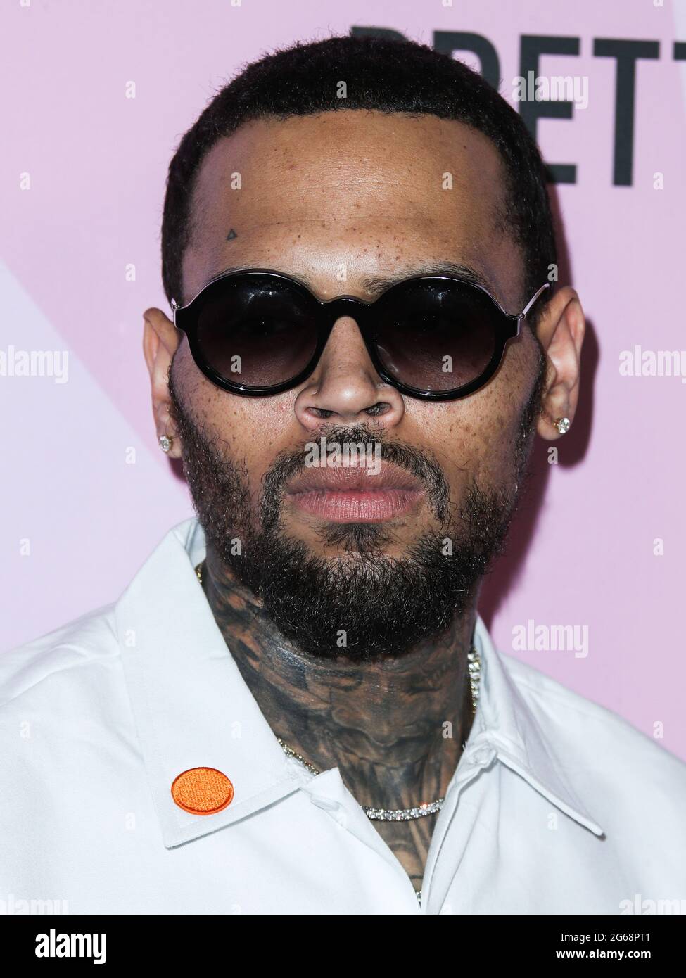 LOS ANGELES, CALIFORNIA, USA - JULY 03: Singer Chris Brown arrives at ...