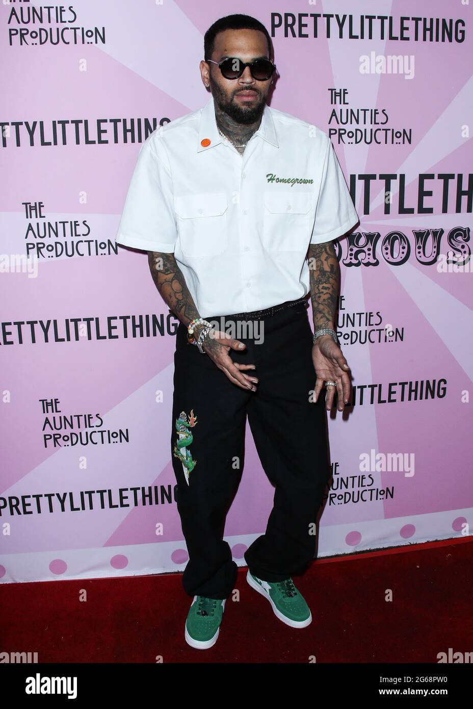 LOS ANGELES, CALIFORNIA, USA - JULY 03: Singer Chris Brown arrives at ...