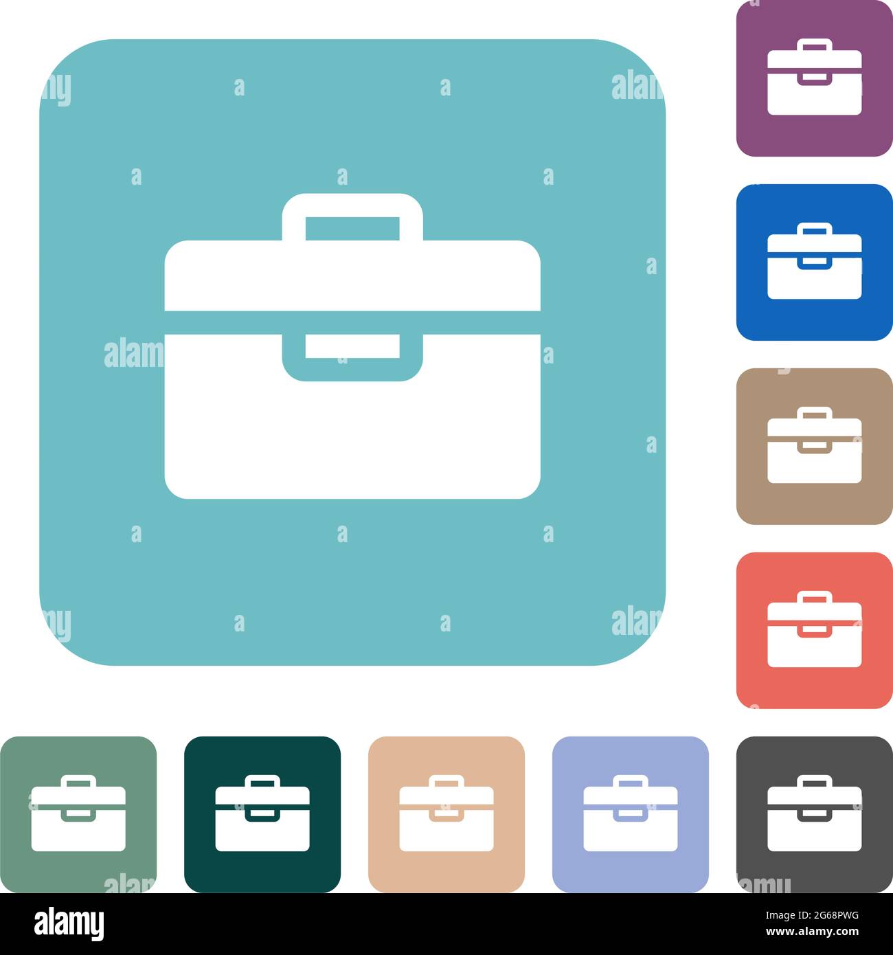 Toolbox white flat icons on color rounded square backgrounds Stock Vector Image & Art - Alamy