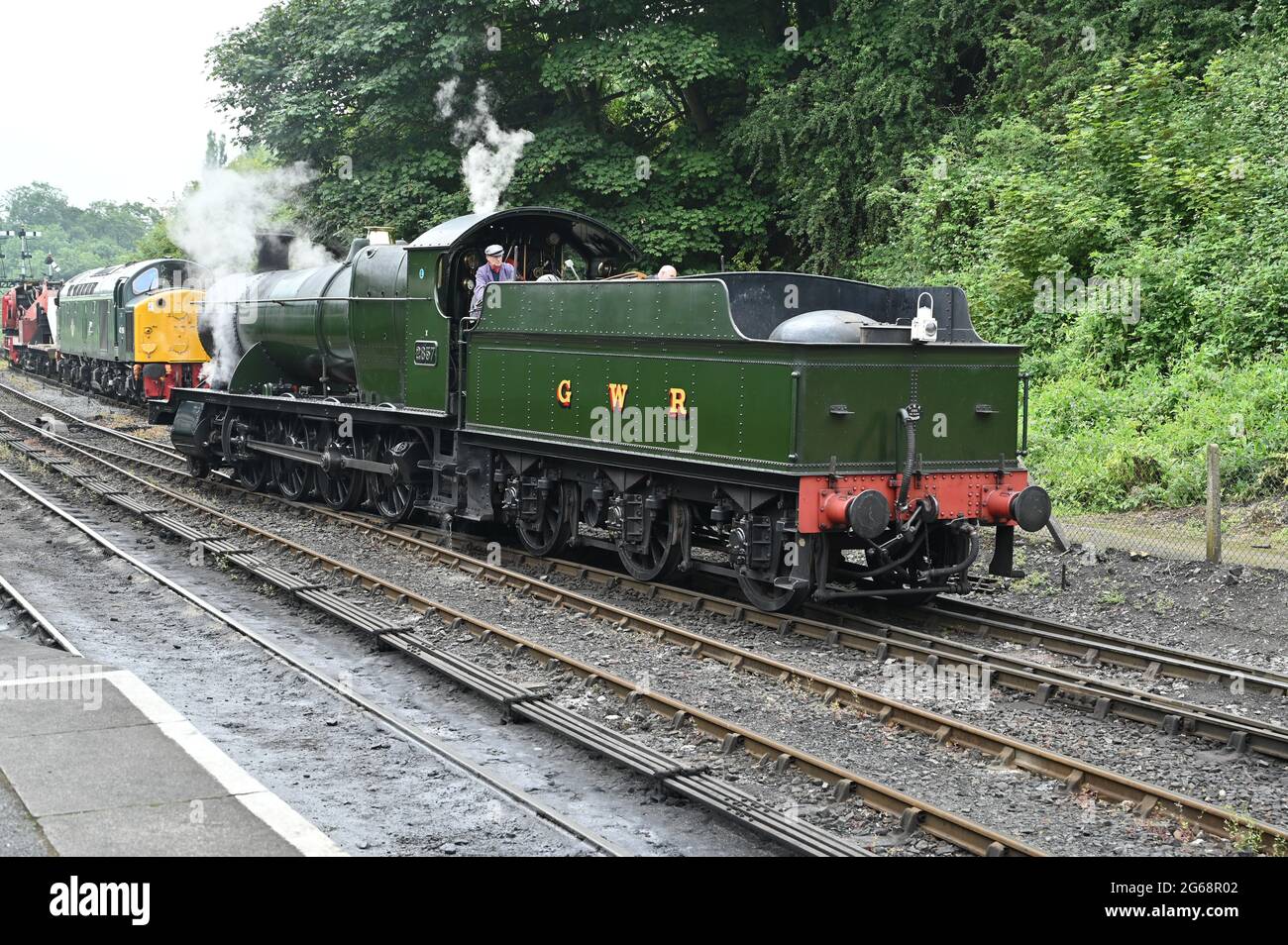 2857 a GWR freight steam engine Stock Photo - Alamy