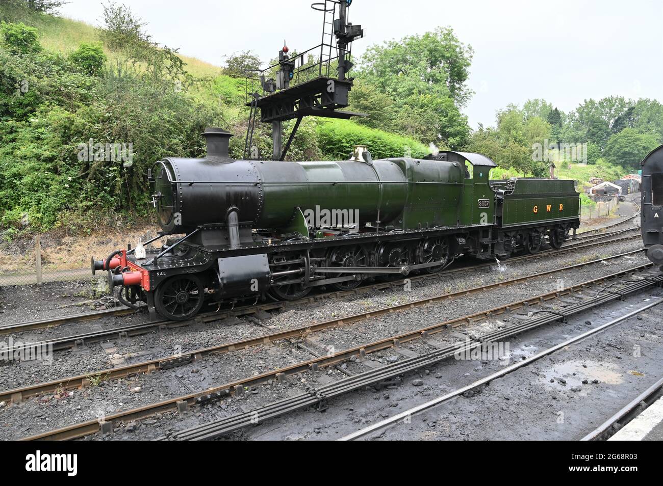 2857 a GWR freight steam engine Stock Photo - Alamy