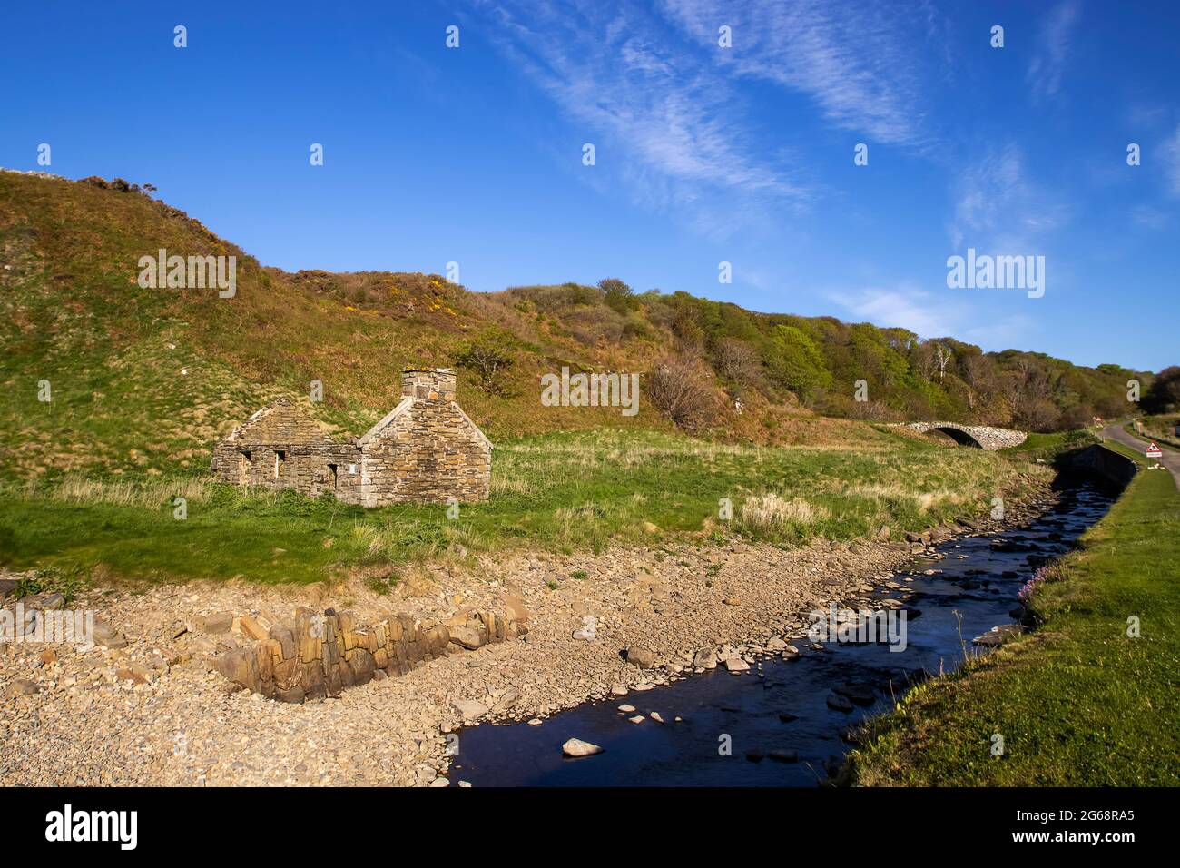 The small harbour at Latheronwheel on the coast of Caithness, Scottish ...