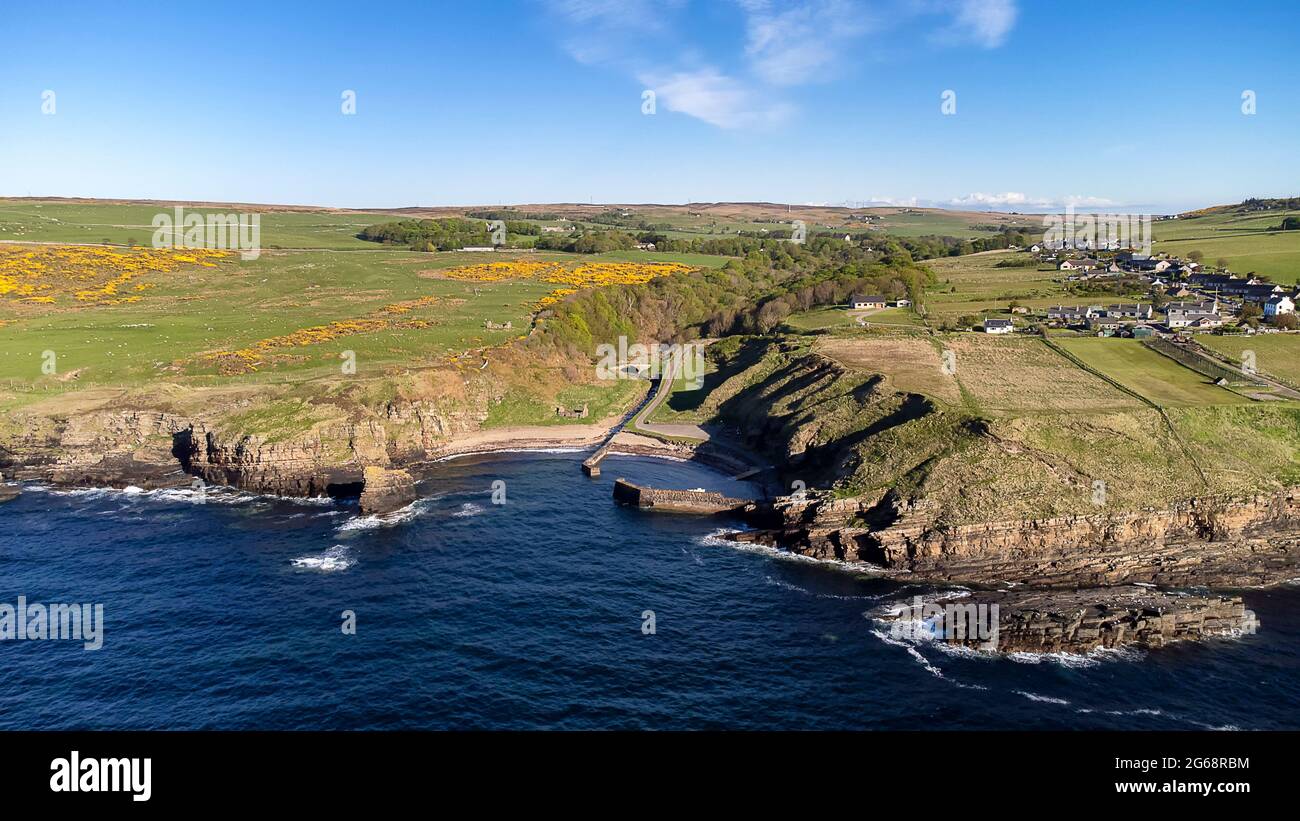 The small harbour at Latheronwheel on the coast of Caithness, Scottish ...