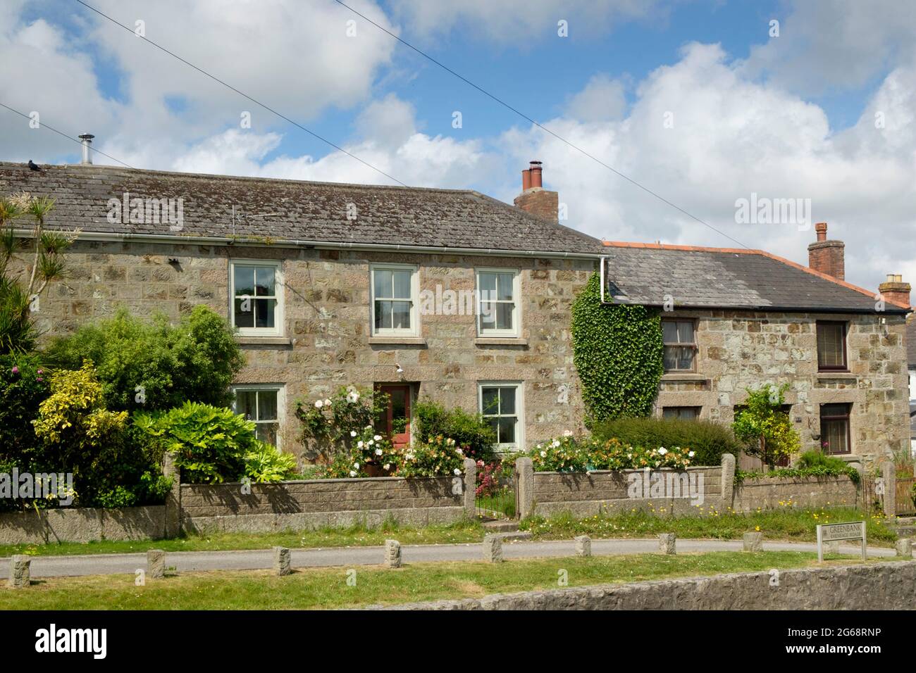 Around Helston, a small Cornish town, traditional cornish granite ...