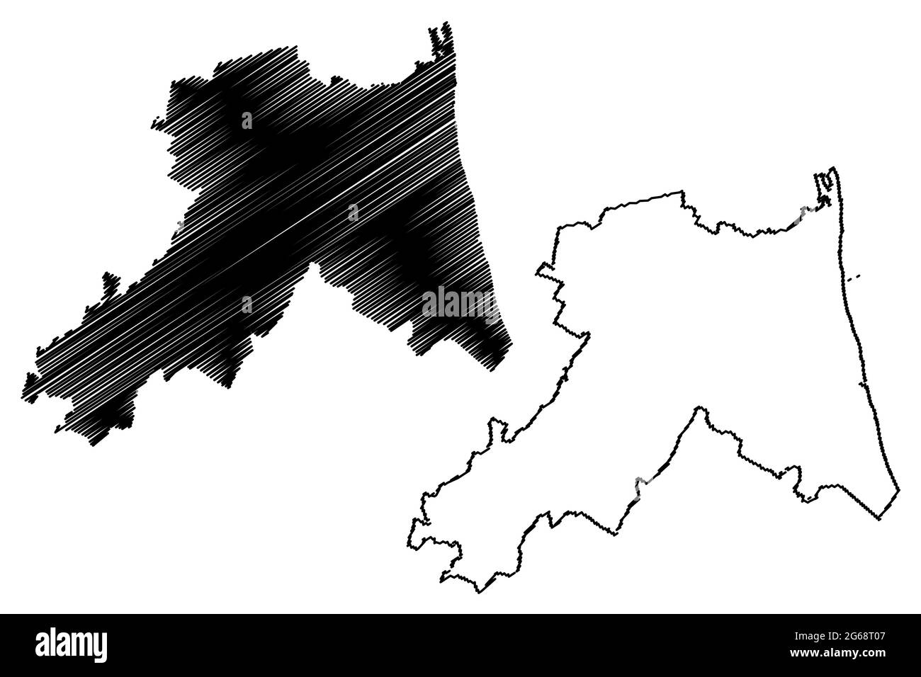 Ravenna province (Italy, Italian Republic, Emilia-Romagna region) map ...