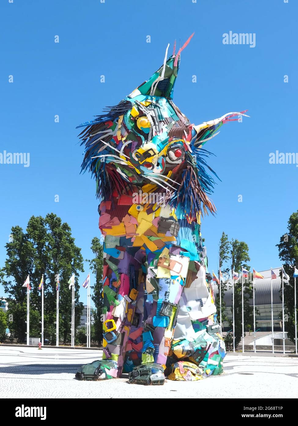 Big cat sculpture named the Iberian Lynx at Parc das Nacoes, an Expo ...