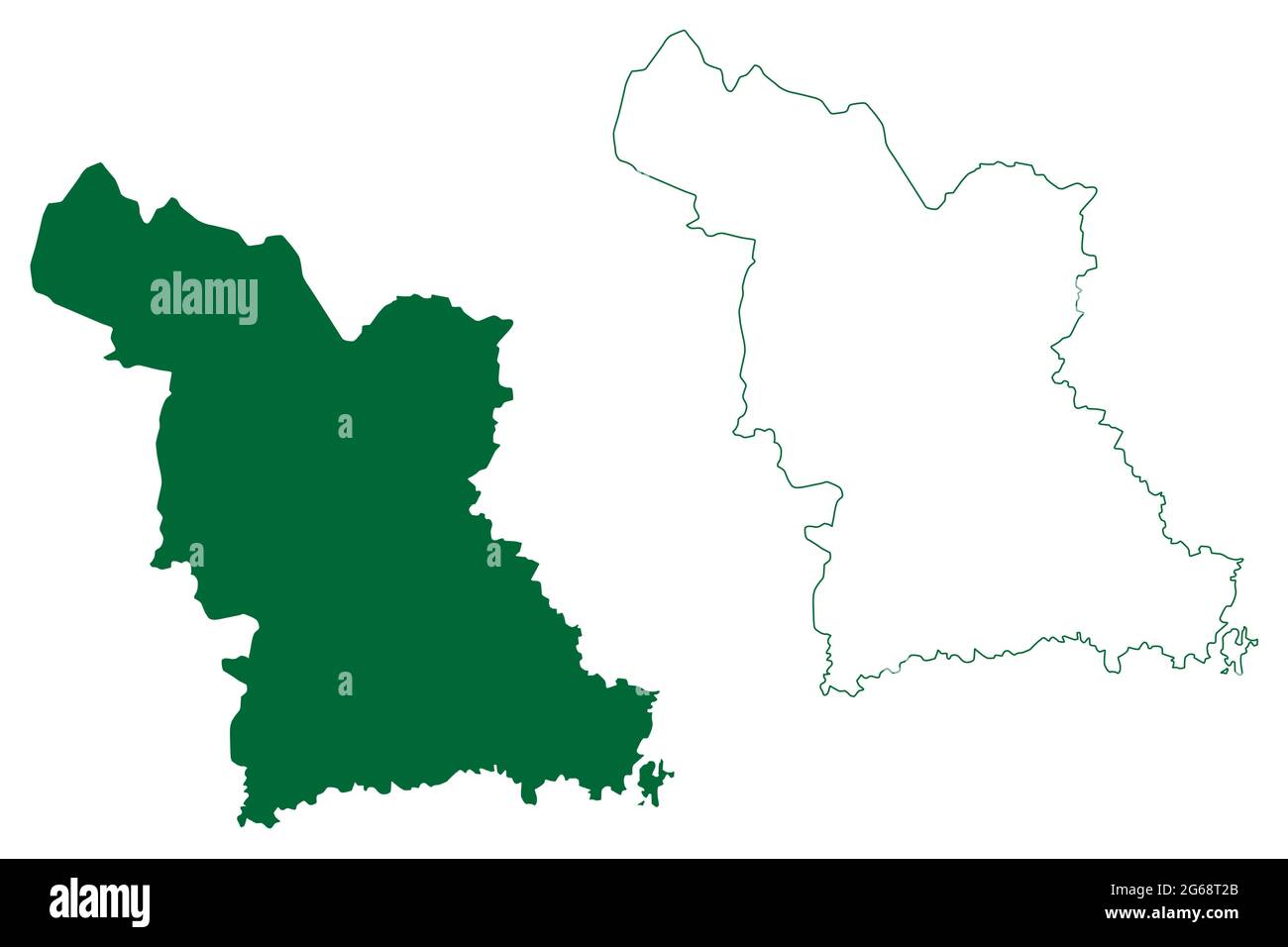 Nabarangpur district (Odisha State, Republic of India) map vector ...