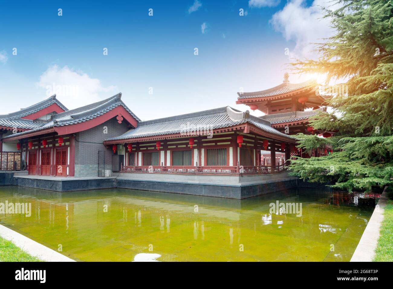 Classical architecture in Xi'an, Shaanxi Province, China Stock Photo ...
