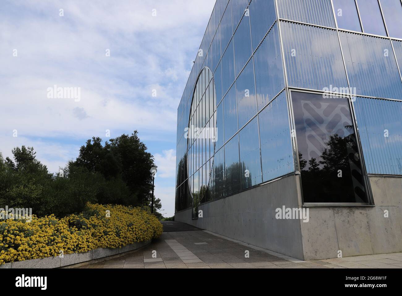 The exterior of the MK Gallery, a contemporary visual arts gallery ...