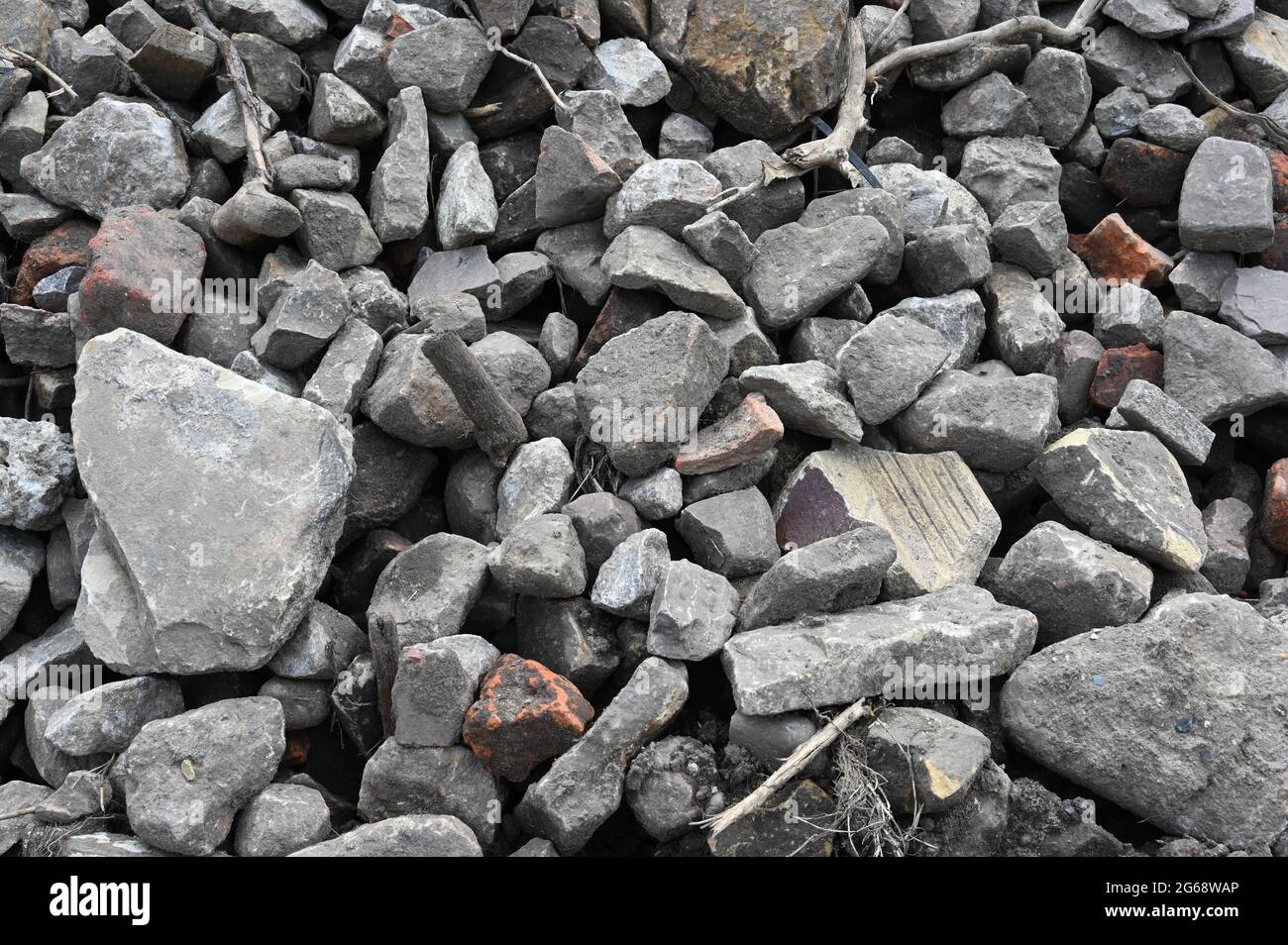 Separation of construction waste: mineral waste Stock Photo - Alamy