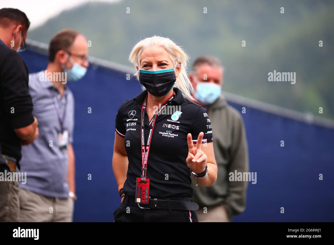 Spielberg, Austria. 04th July, 2021. Angela Cullen, Lewis Hamilton ...