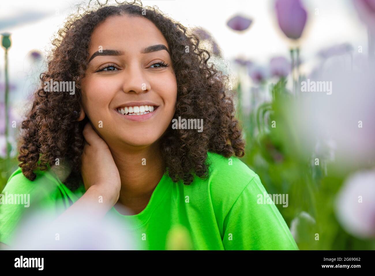 Mixed Race Beautiful African American Biracial Girl Teenager Female