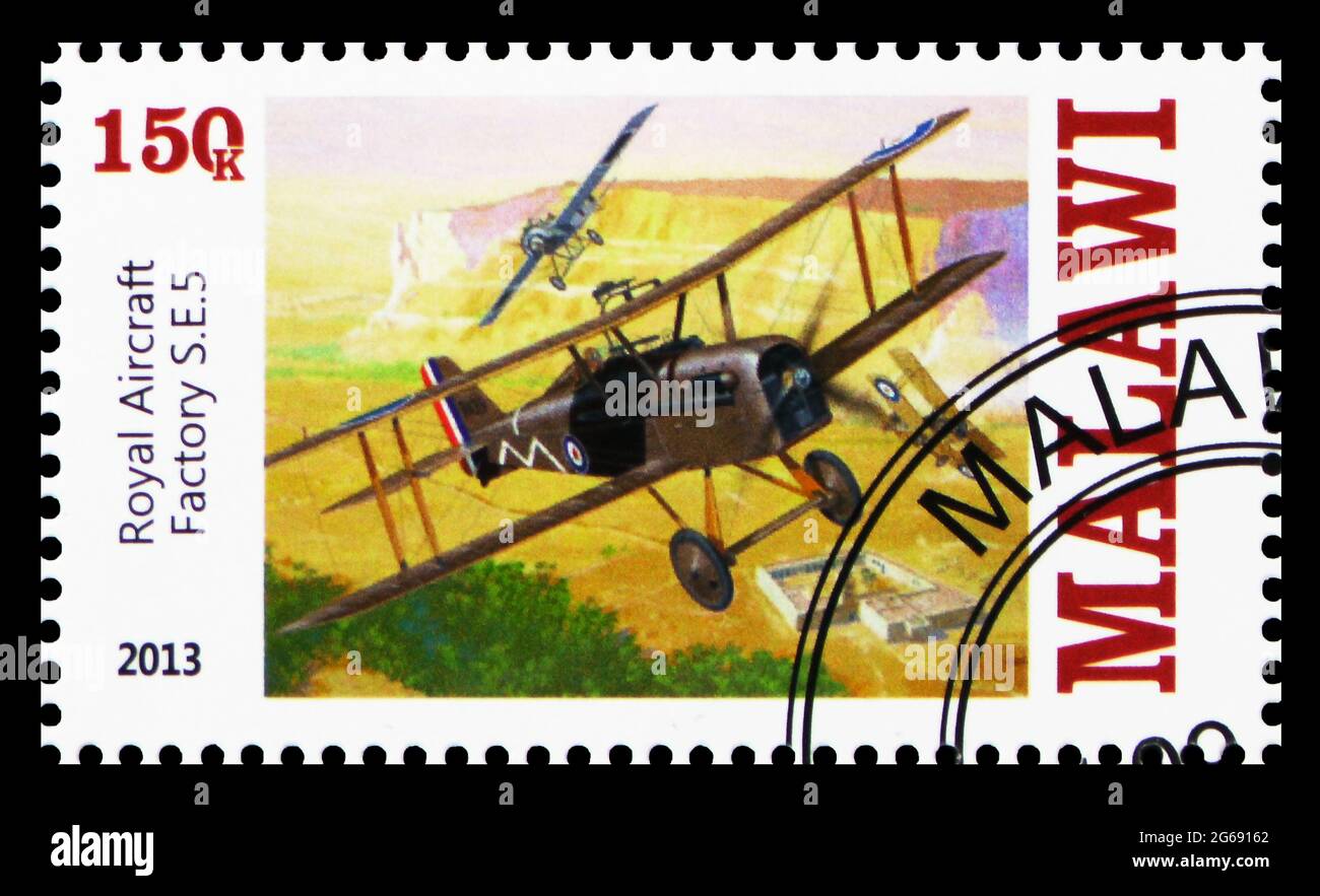 MOSCOW, RUSSIA - MARCH 28, 2020: Postage stamp printed in Malawi shows ...