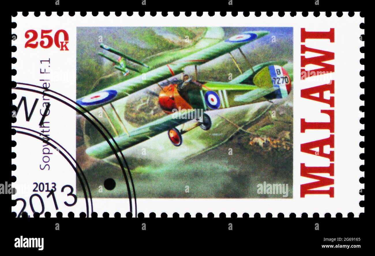 MOSCOW, RUSSIA - MARCH 28, 2020: Postage stamp printed in Malawi shows ...