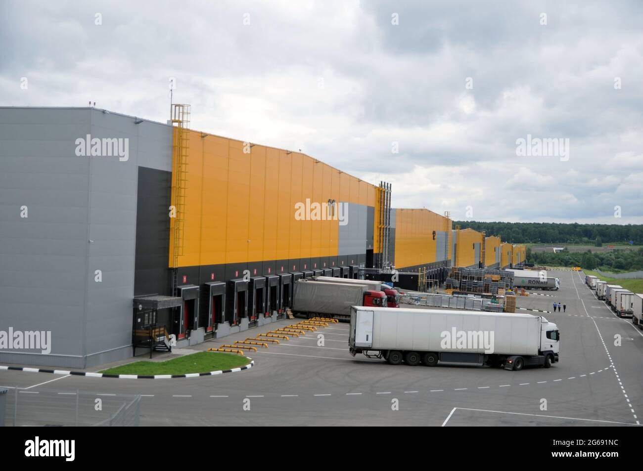 Moscow, Russia - July 4, 2021: Work of the warehouse logistics center ...