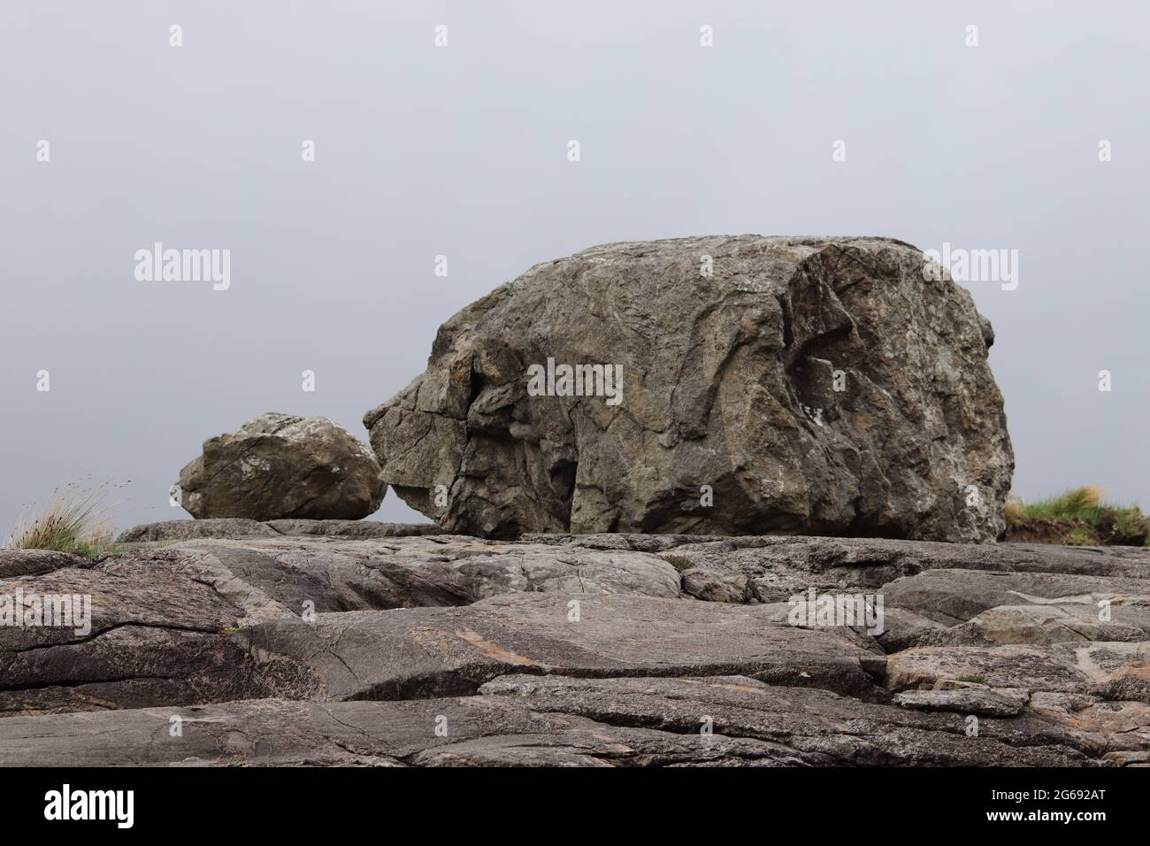 Boulder in Scottish Highlands Stock Photo - Alamy