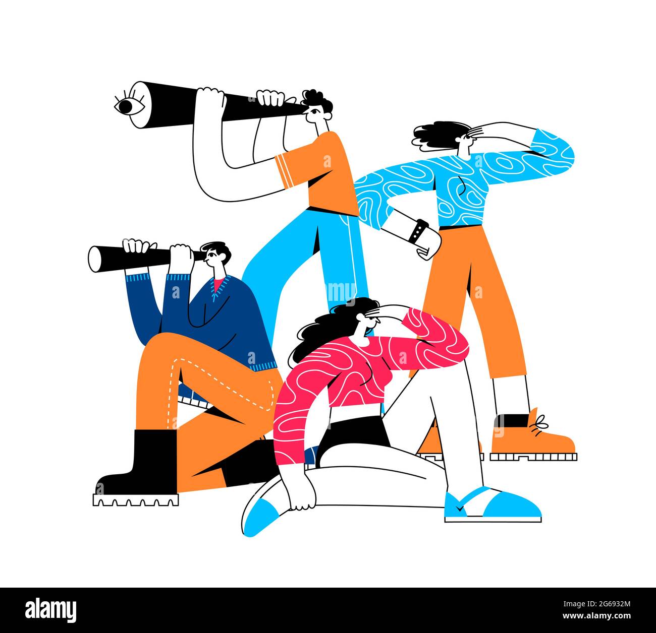 Anticipating the future Stock Vector Images - Alamy