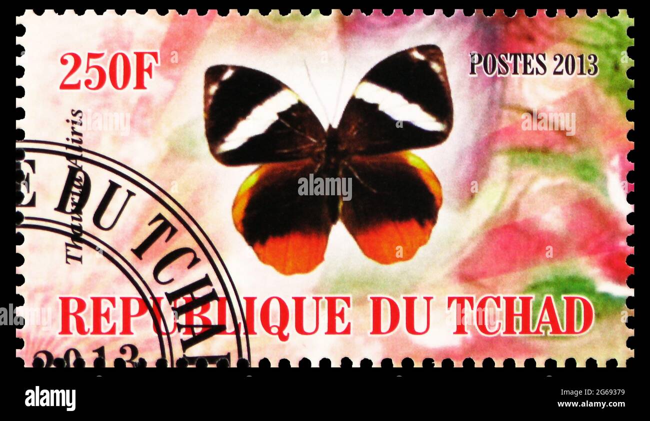 MOSCOW, RUSSIA - MARCH 28, 2020: Postage stamp printed in Chad shows ...