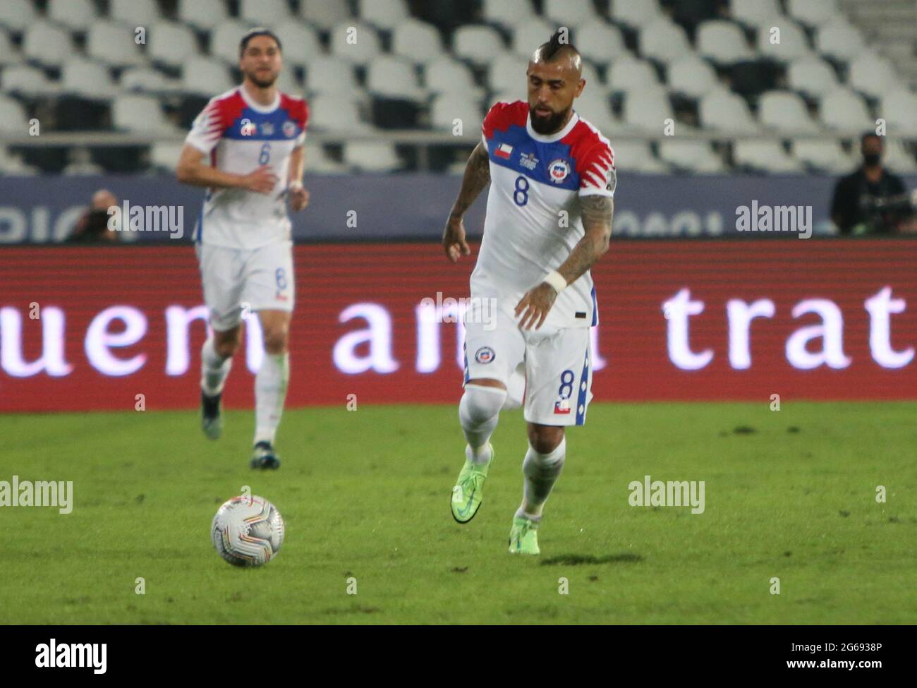 A. Vidal of Chili of Chili during the Copa America 2021, quarter final ...