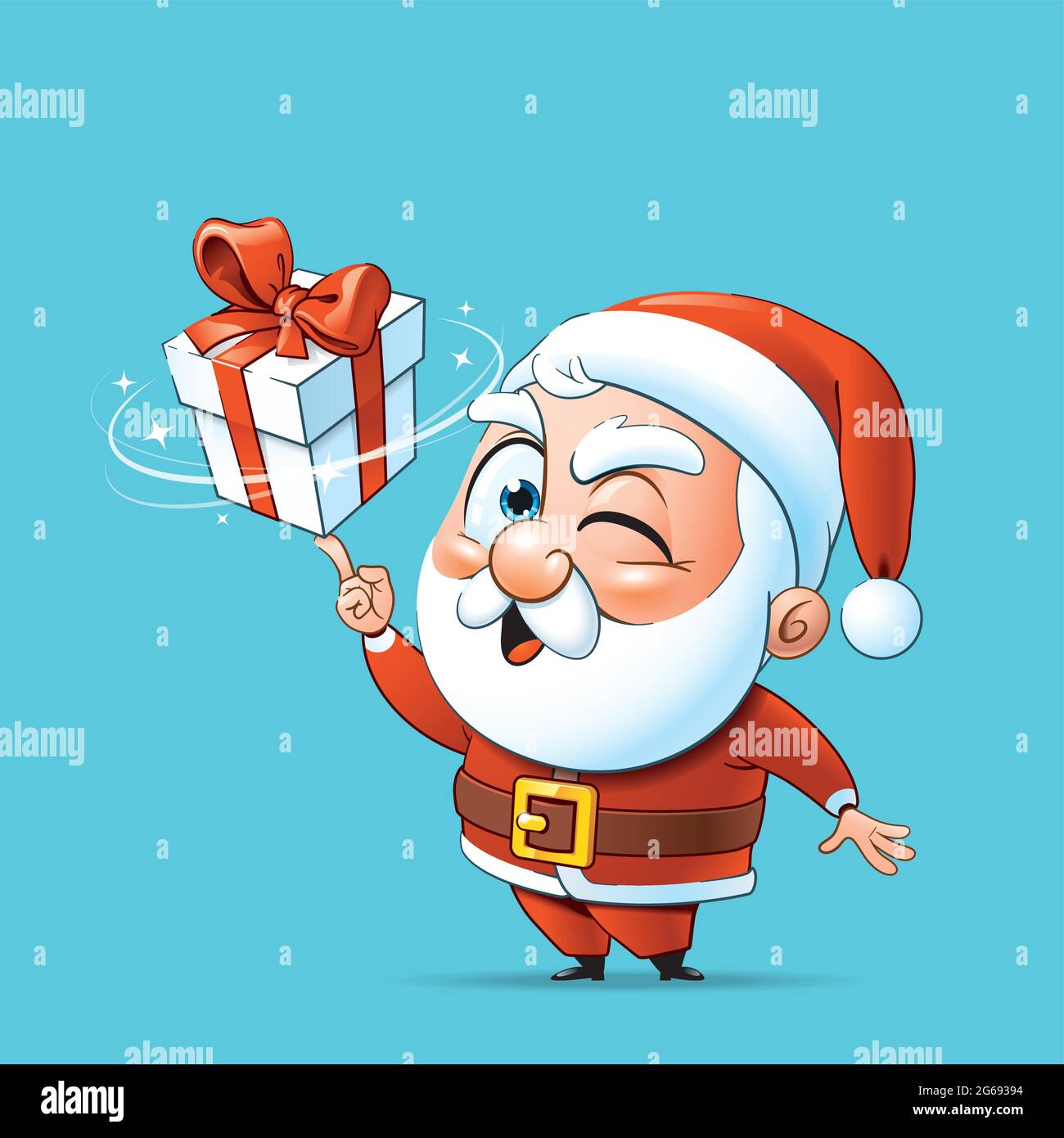 Winking Santa Clipart Transparent