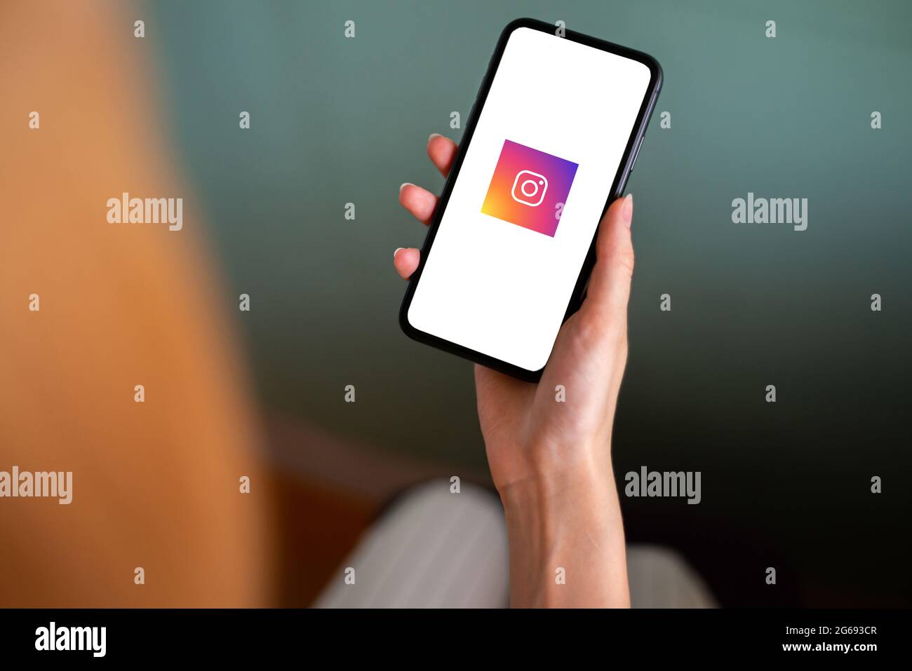 Mobile screen insta profile hi-res stock photography and images - Alamy