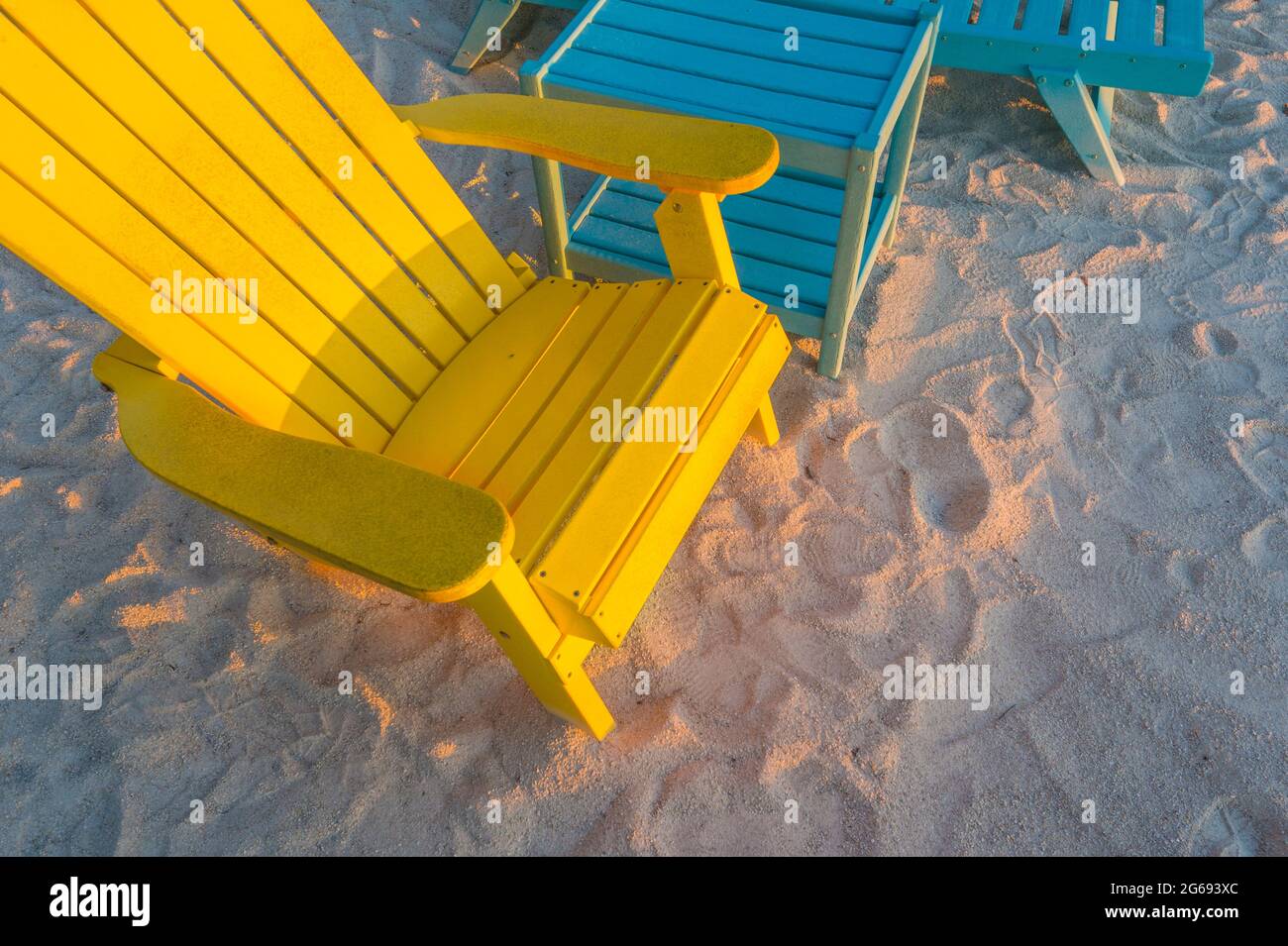 adirondack chairs on beach Stock Photo - Alamy