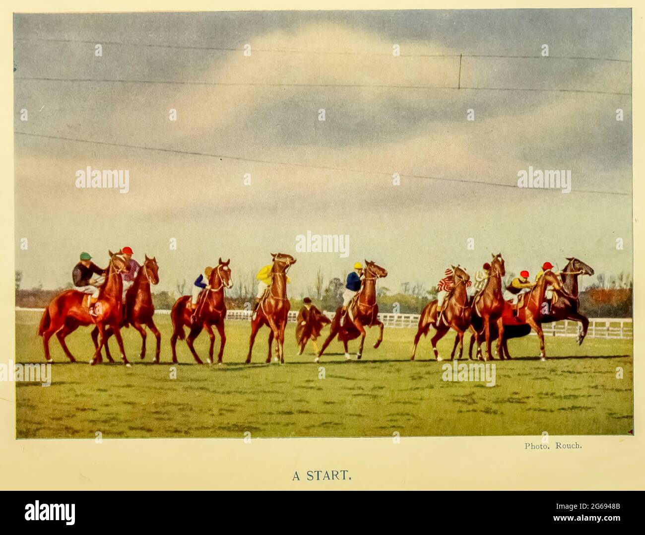 A Horse Race Start From the book ' English sport ' by Alfred Edward ...