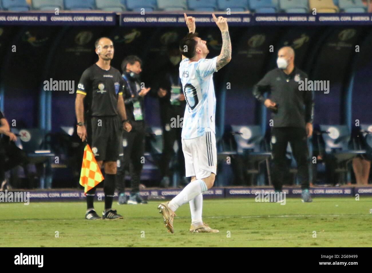 Lionel Messi of Argentine during the Copa America 2021, quarter final ...