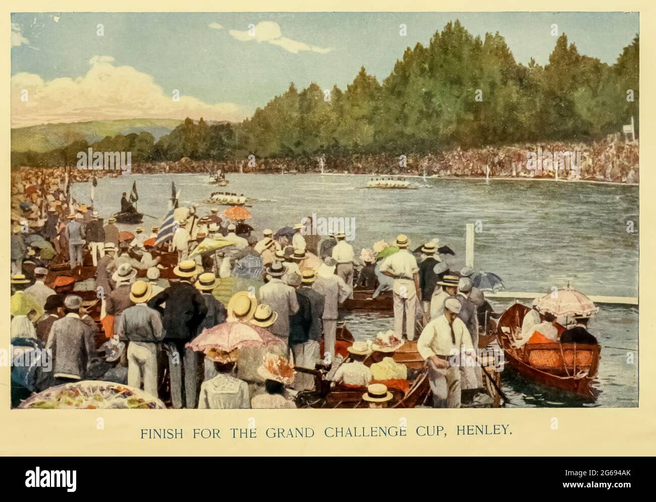 Rowing - Finish Line for the Grand Challenge Cup, Henley From the book ...