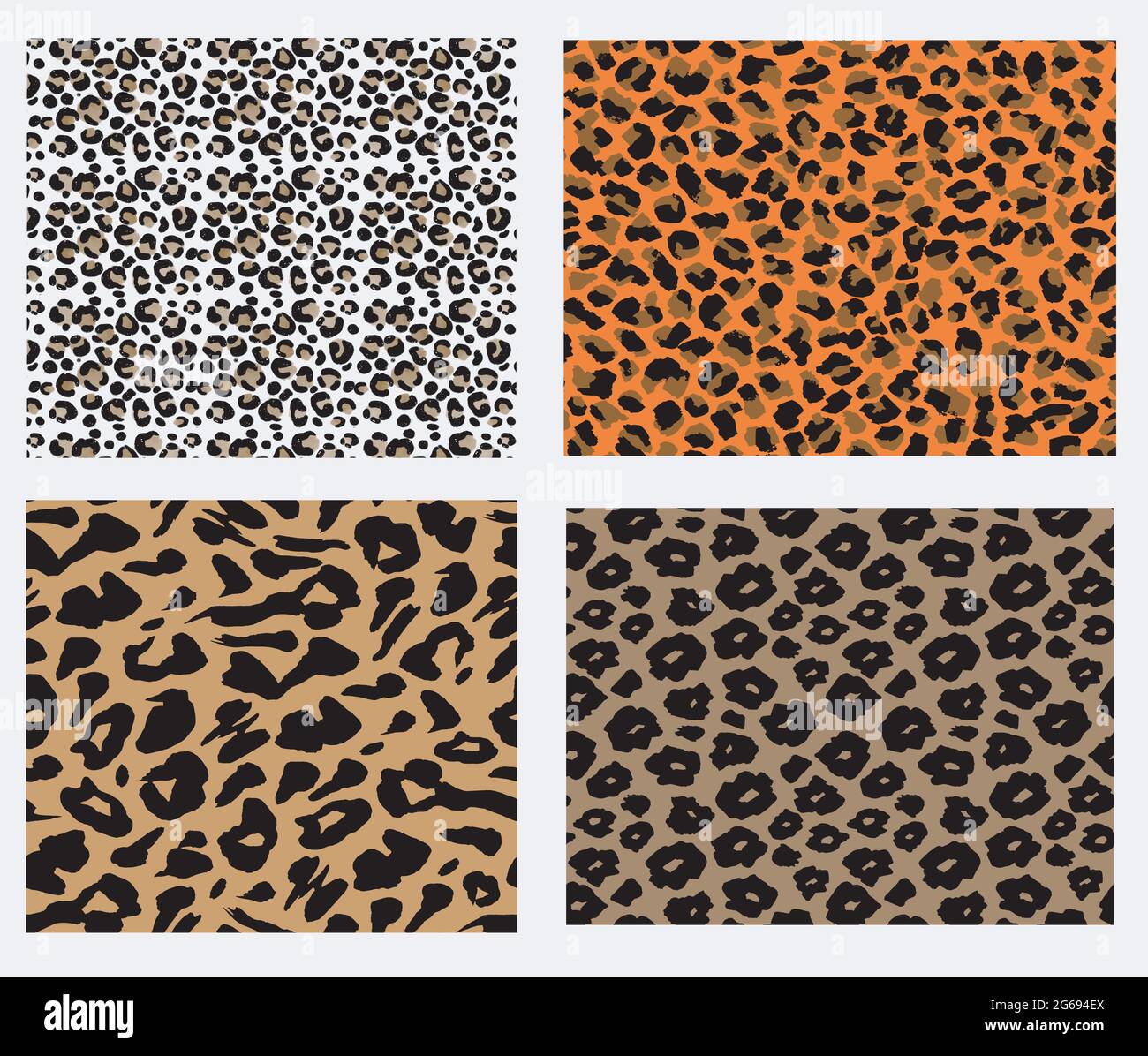 Set of seamless animal patterns for textile design Stock Vector Image ...