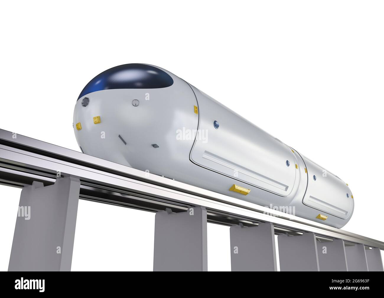 Transportation technology with 3d rendering high speed automation train ...