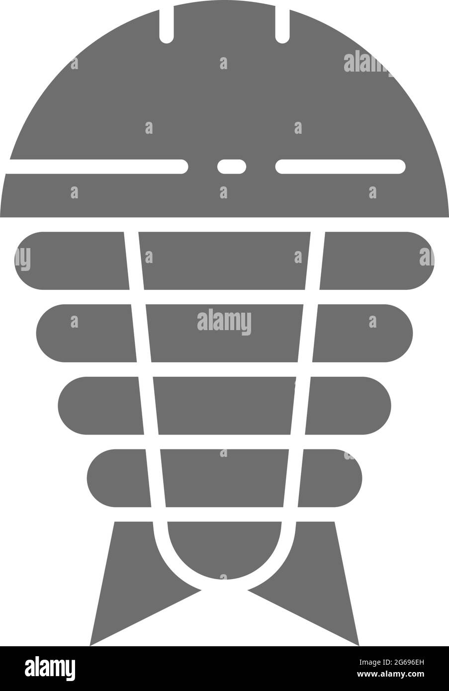 Ostracoderm, prehistoric fish, paleozoic era gray icon Stock Vector ...