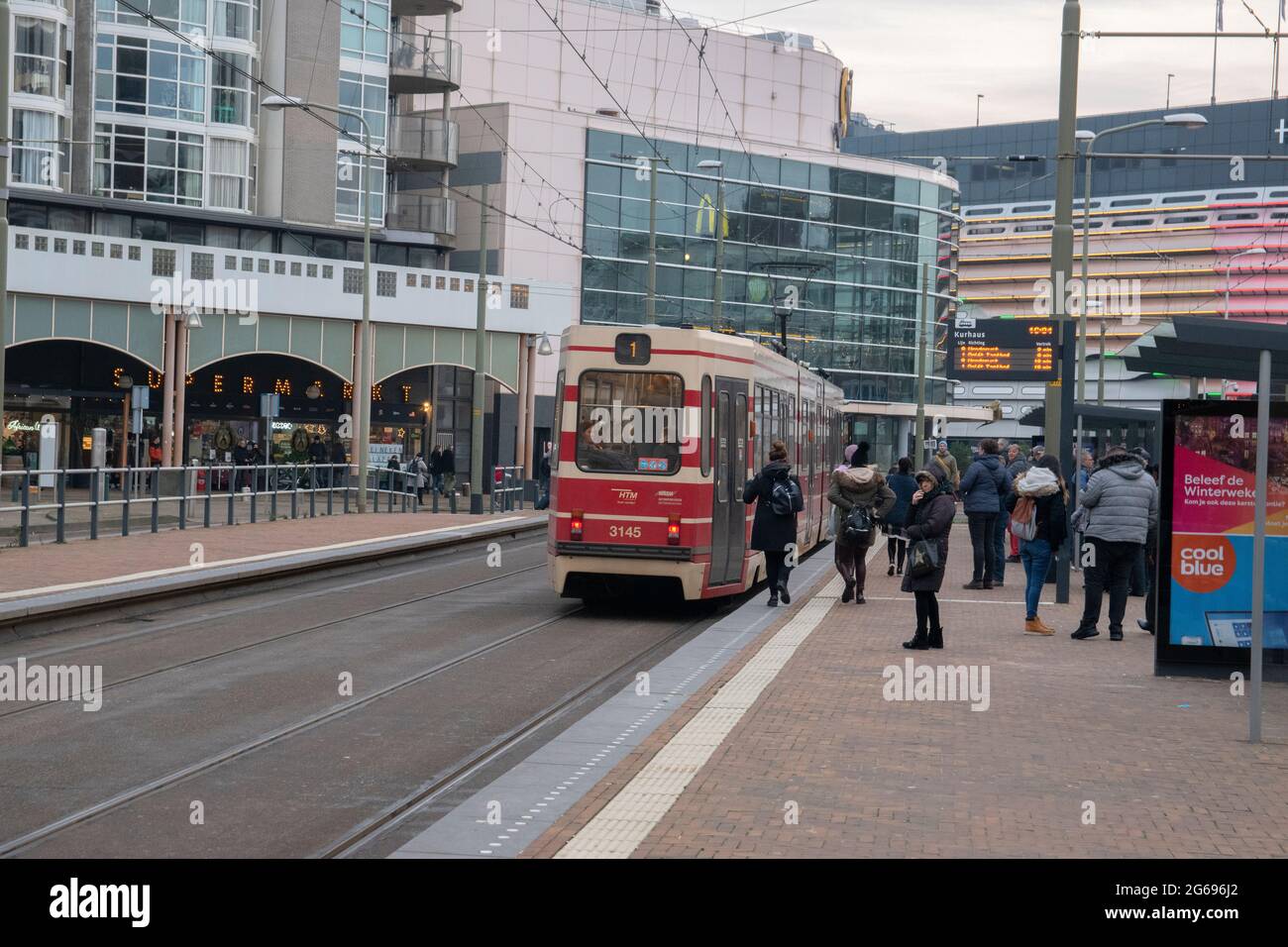 Tram 1 At Scheveningen The Hague The Netherlands 28-12-2019 Stock Photo ...