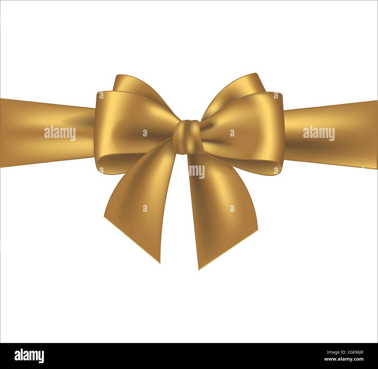 Golden ribbon isolated on white background Stock Vector Image & Art - Alamy