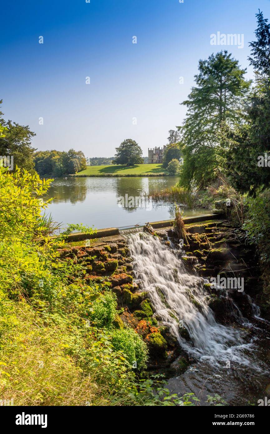 The view across the weir and ornamental lake created by Capability ...